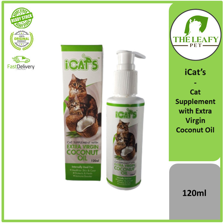 ICat's Cat Supplement with Extra Virgin Coconut Oil - 120ml | Shopee ...