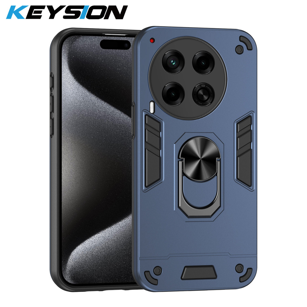 KEYSION Shockproof Armor Case for TECNO Camon 30 4G 5G Silicone+PC ...