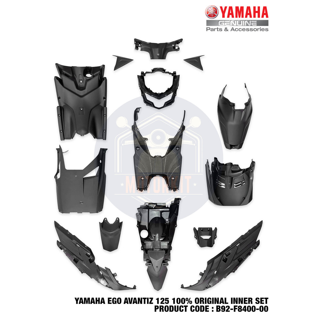 YAMAHA EGO AVANTIZ 100% ORIGINAL DIAMOND BLACK HITAM BERLIAN INNER SET ...