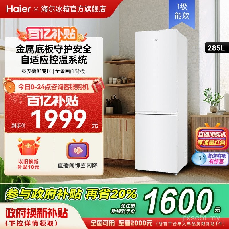 Haier Refrigerator for Old New Subsidy 285L Double Door Small ...