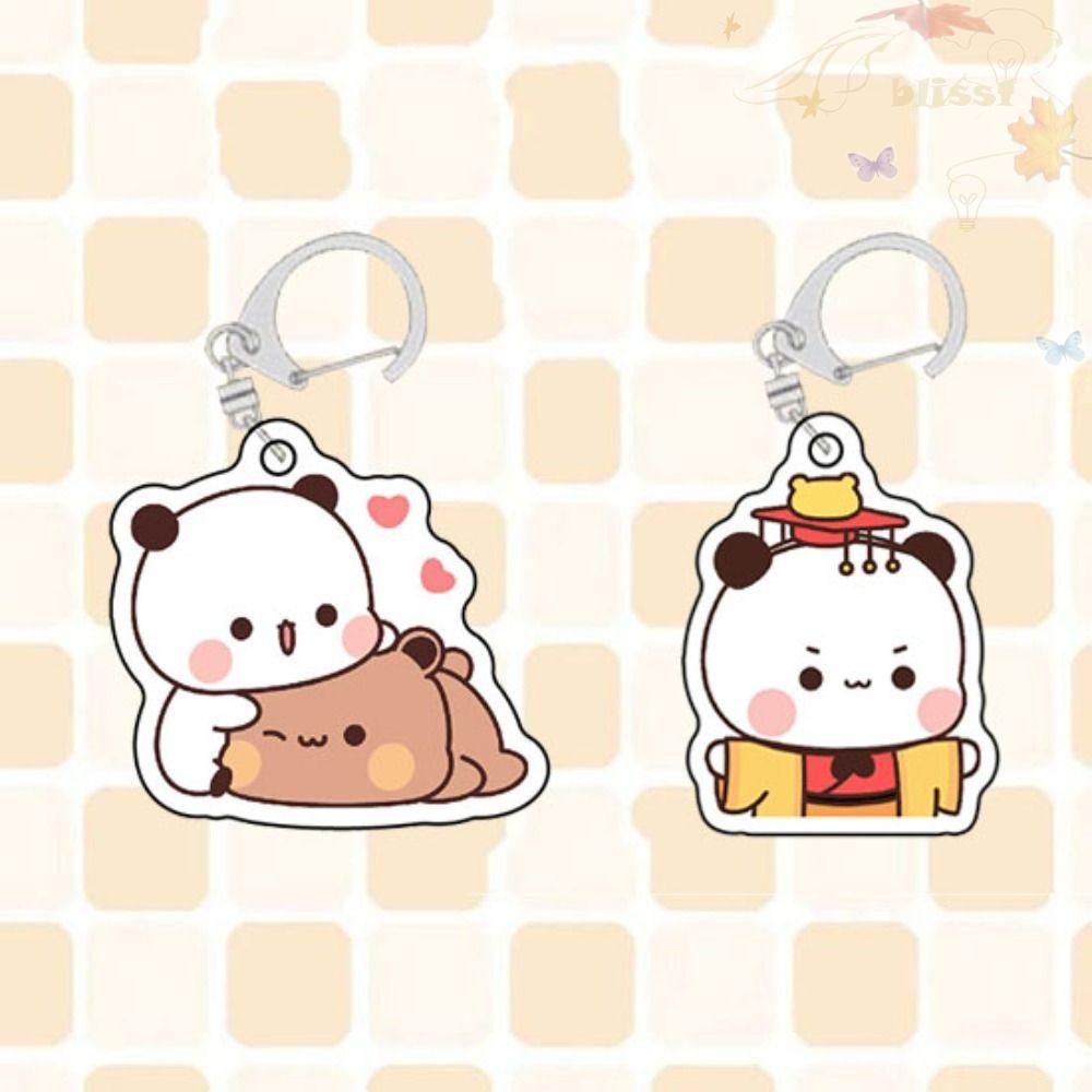 BLISS Cartoon Bubu Dudu Key Chain, Acrylic Cartoon Bubu Dudu Keychains ...