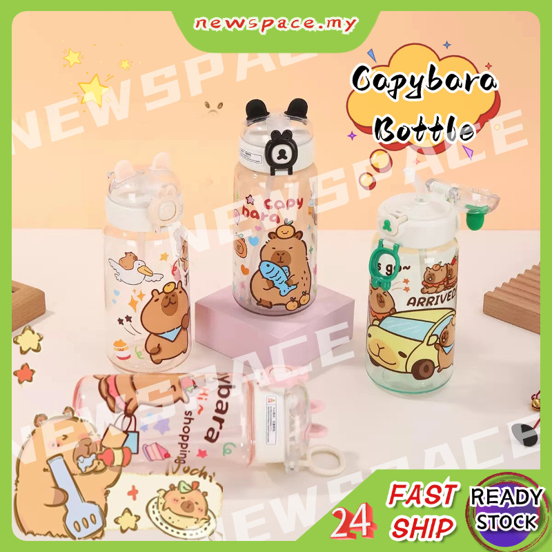 500ml Botol Air Capybara Bottle Kids Straw Bpa Free Botol Transparent ...