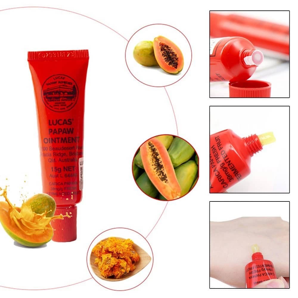 Lucas Papaw Ointment Multi-Purpose Lotion 25g Papaya Extract Lip Balm ...