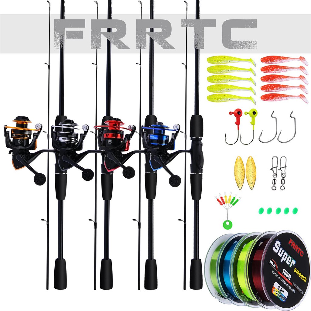 FRRTC Set Strong Fishing Rod with 5.2:1 Spinning Reel 3000 Size Fishing ...