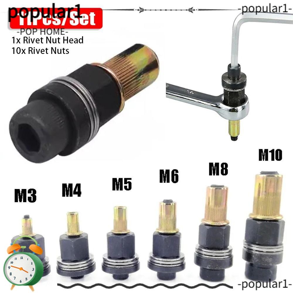 POP 11Pcs/Set Hand Rivet Nut, For Rivet Nut Torch M3 M4 M5 M6 M8 M10 ...
