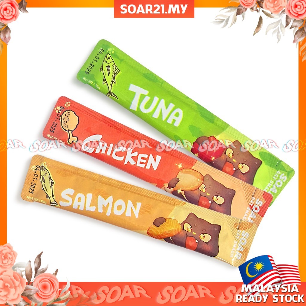 SOAR21 Jajan Healthy Vitamin Cat Treat Creamy Stick 15g Makanan Kucing ...