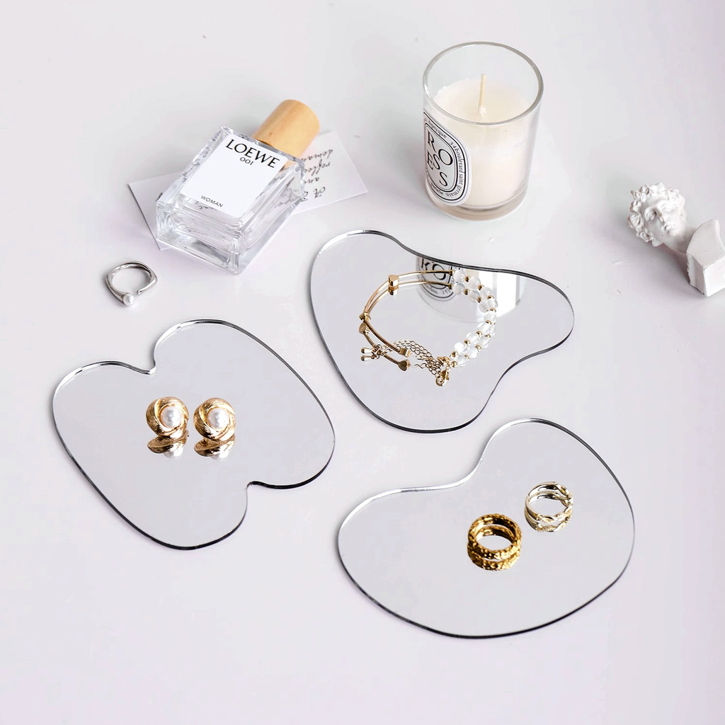 Acrylic Silver Mirro Cosmetics Display Stand Reflection Board ...