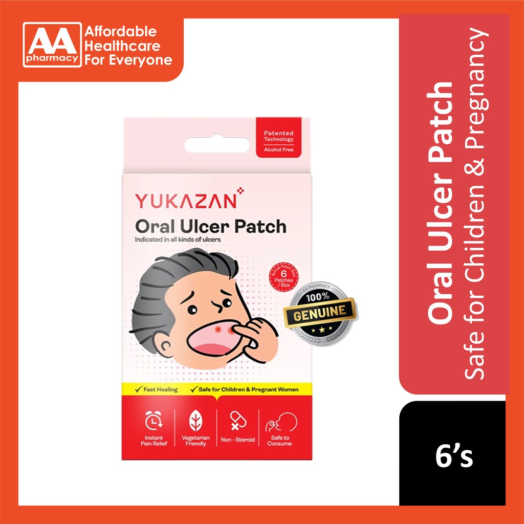 Yukazan Oral Ulcer Patch 6's (Non Steroid) | Shopee Malaysia
