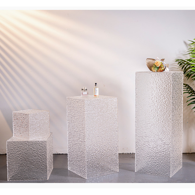 Acrylic island display stand clothing display rack stone corrugated ...