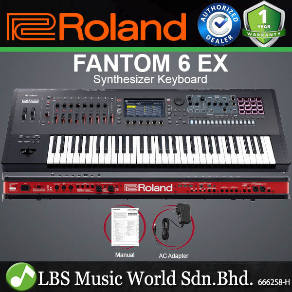 Roland Fantom 6 Ex 61 Key Semi Weighted Synthesizer Keyboard With Lcd