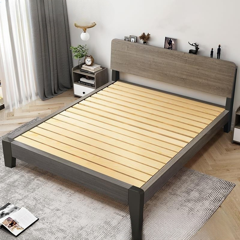 Katil Kayu Pepejal Minimalis Moden untuk Bilik Sewa Bilik Tidur ...