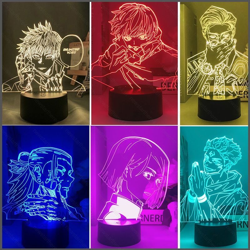 NS4 JUJUTSU KAISEN 3D Lamp Night Lights Anime USB Lighting LED Gojo ...