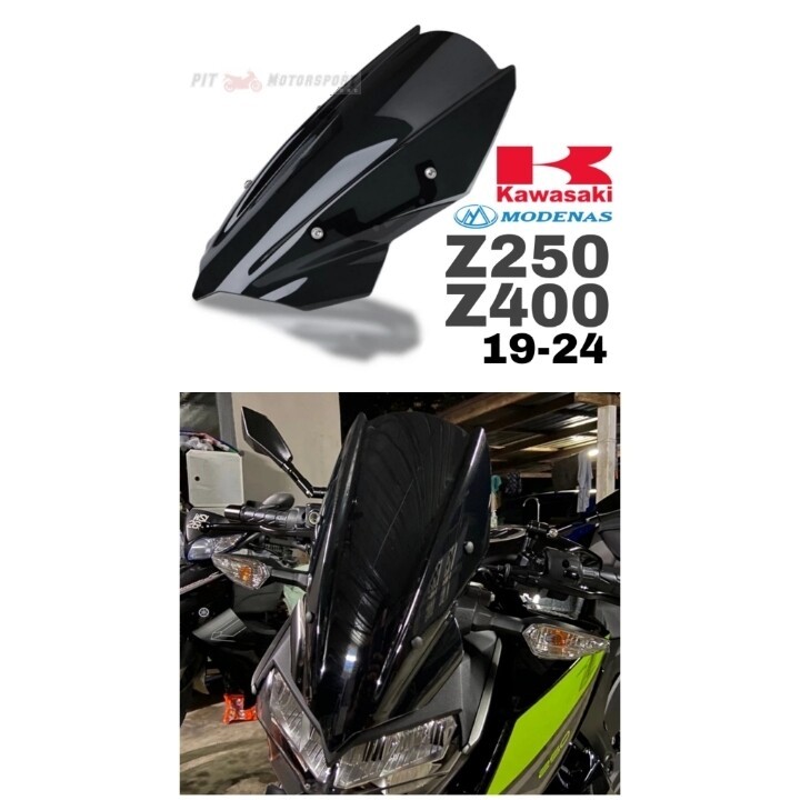 Visor Windshield Modenas Kawasaki Z250 V2 Z400 2019 - 2024 Ninja 250 ...