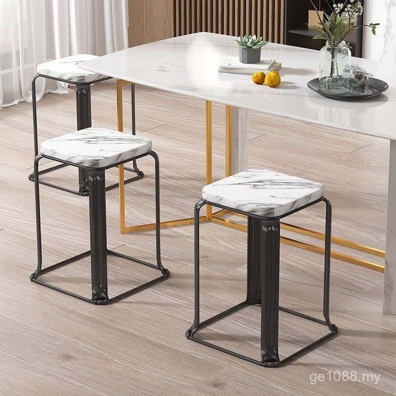 Thick Wrought Iron Storage Stool Square Stool Fast Food Stool Stool One ...