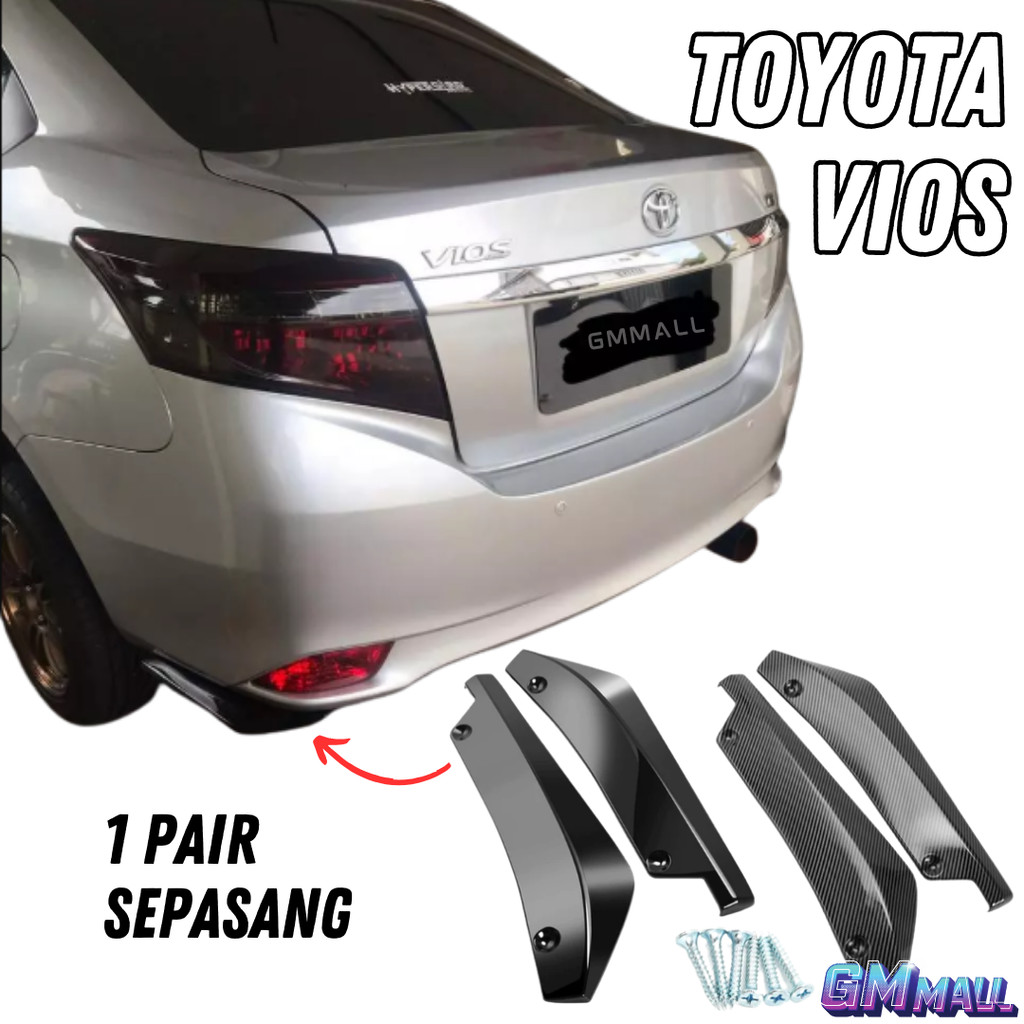 TOYOTA VIOS Front Rear Corner Bumper Lip Skirting Diffuser Splitter ...