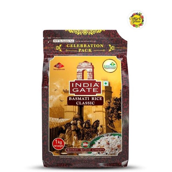 India Gate Classic Basmati Rice 1kg | Shopee Malaysia