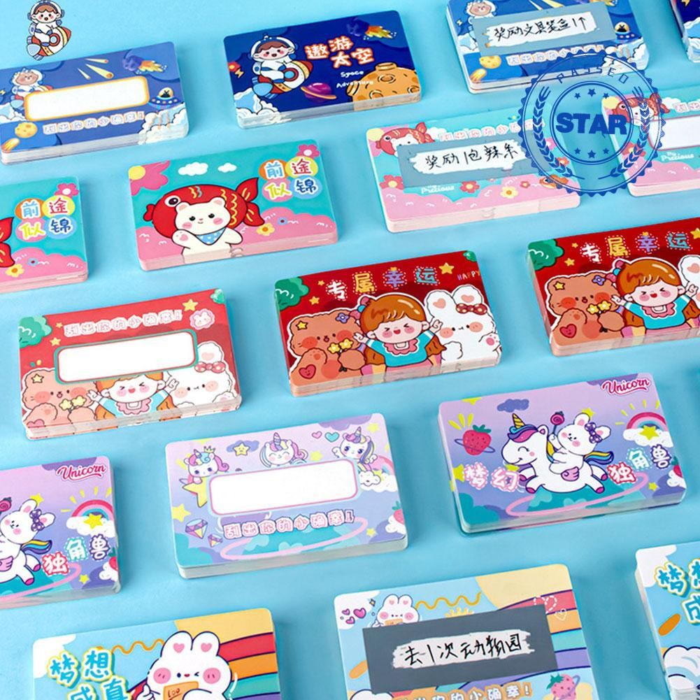 Scratch Off Labels Xmas Stickers Christmas Reward Children's Vouchers ...
