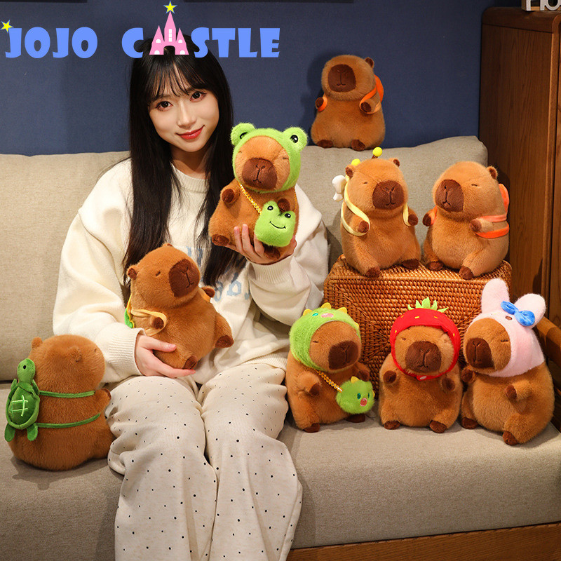 JOJO CASTLE 22cm Cute Capybara Plush Toy Simulation Capibara Doll Hold ...