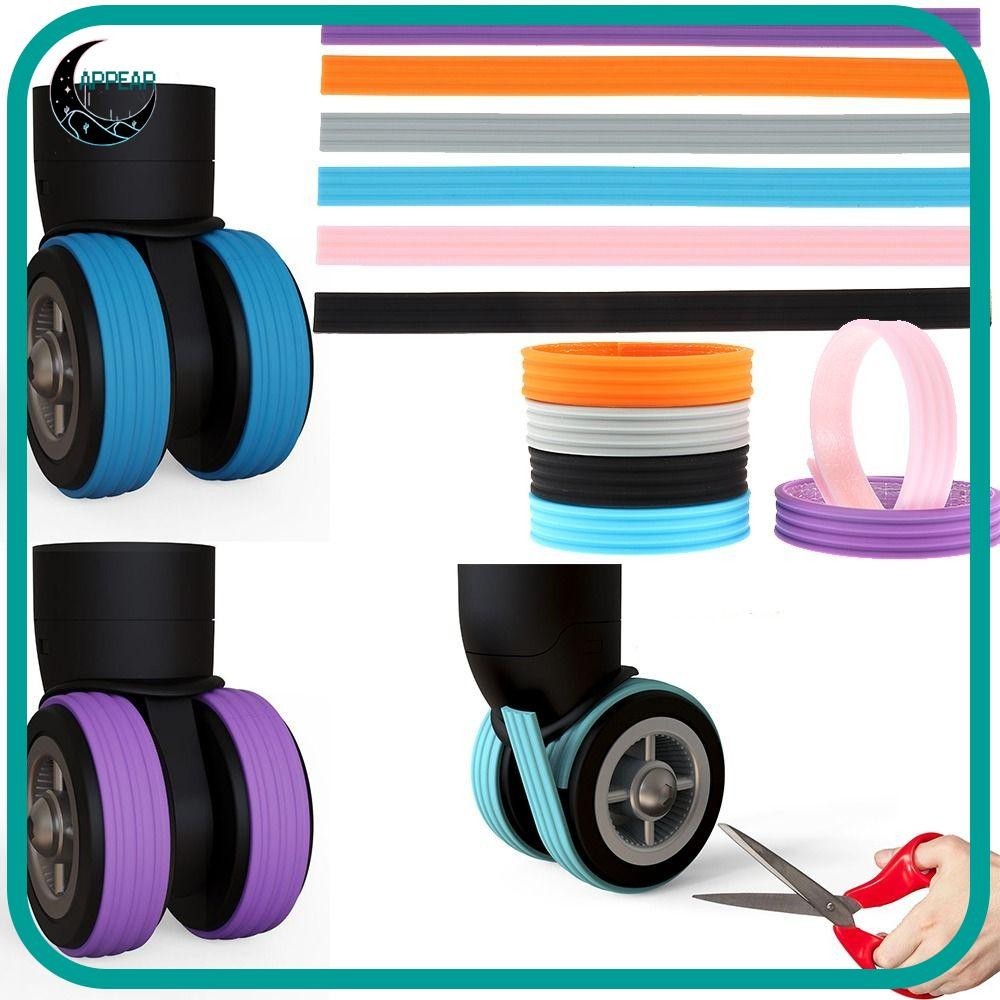APPEAR Suitcase Wheels Protection Cover, Reduce Noise Castor Sleeve ...