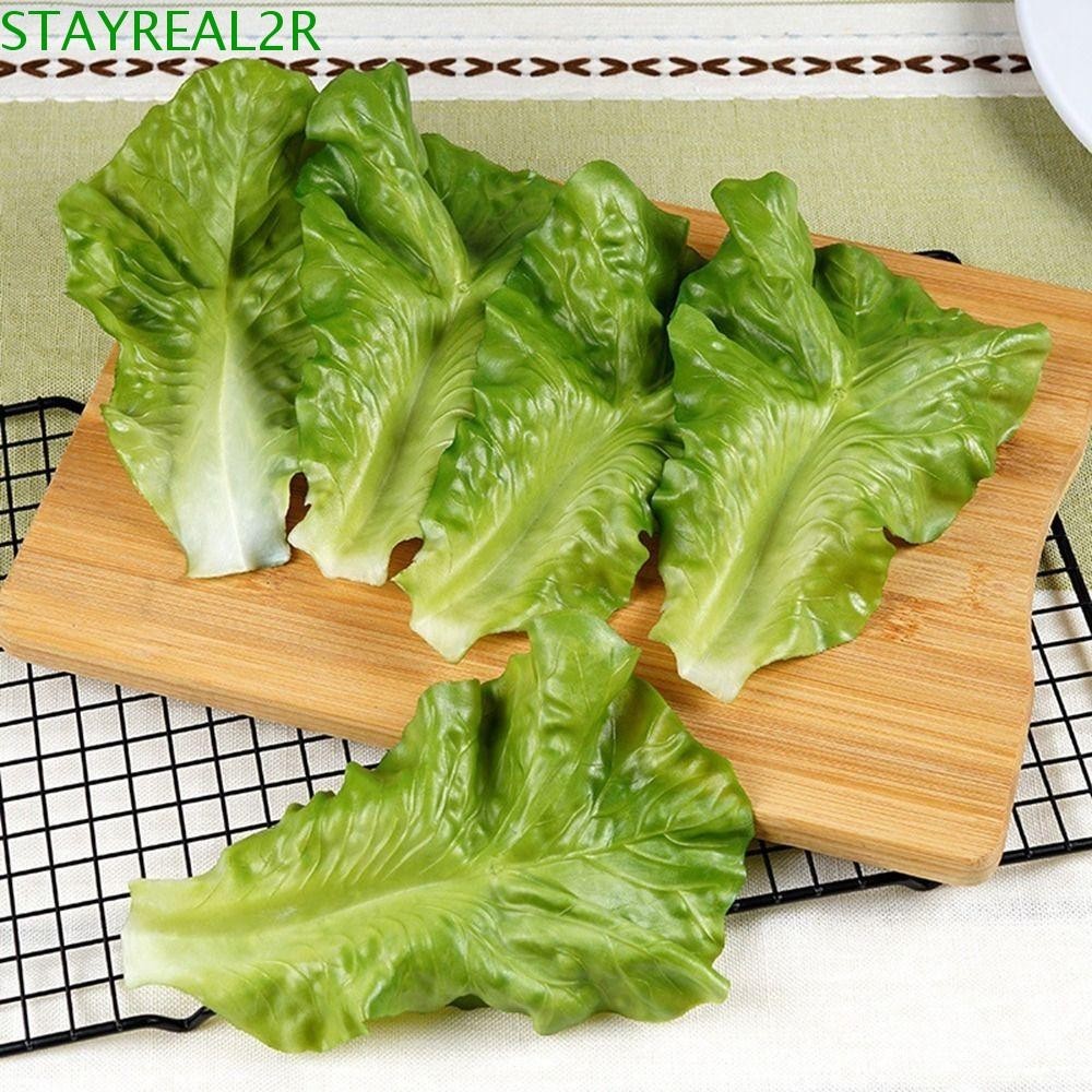 STAYREAL2R Lettuce Leaves Fake Green Kitchen Decor DIY Lifelike ...