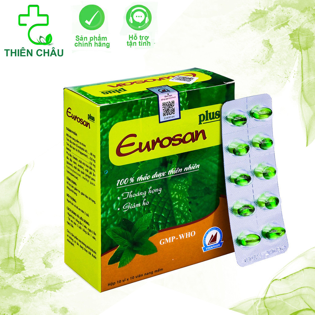 Eurosan green oil cough tablets 100% herbal essential oils help relieve ...