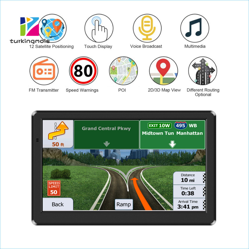 ZTUR_ Car Gps Navigation System North American Map Gps 7-inch Touch ...
