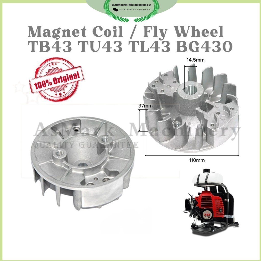 Fly Wheel Magnet Coil TL43 TB43 TU43 BG430DT Ogawa Mitsubishi Kasei Victa Mesin Rumput Brush ...