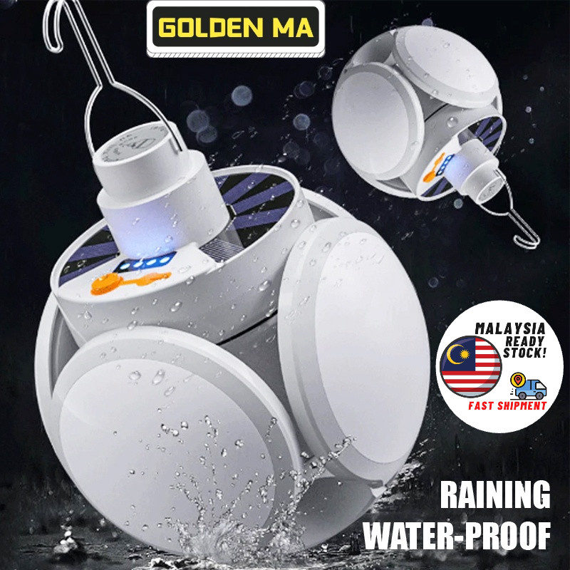 Foldable Solar Camping Lamp Rechargeable LED Lights I Portable Folding ...