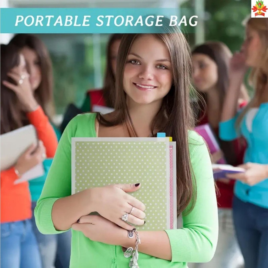 File Storage Clear Bag with Memo Multipurpose File Covering Bag Pen Bag ...