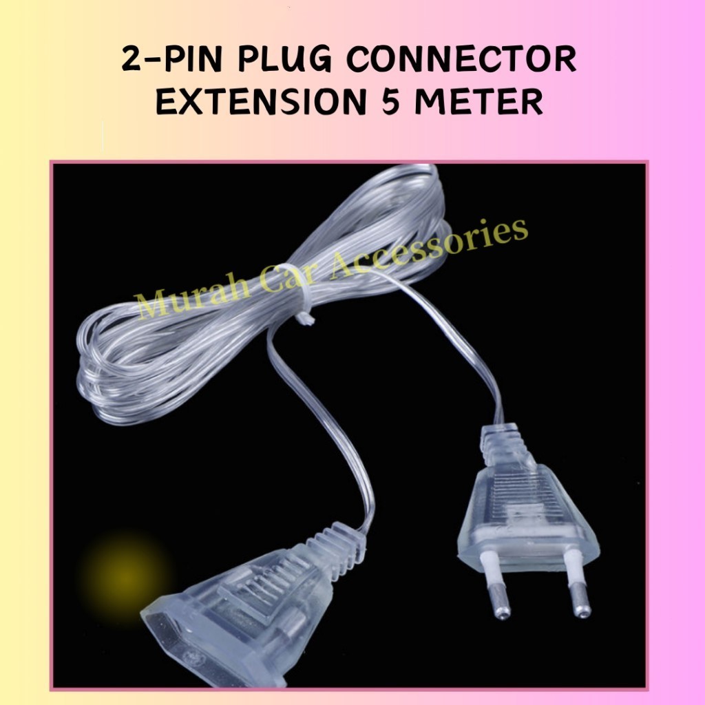 EU Plug 5meter Extension Cable AC240V Led Lantern String Chritmas Tree ...