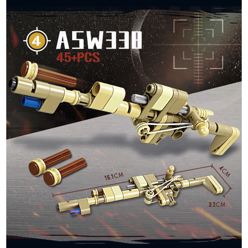 Assembly Building Block Toys Mechanical Military Weapons Launchable ...