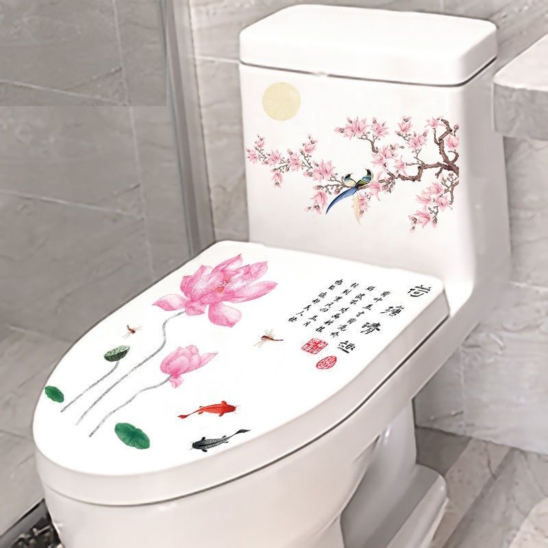 Toilet Stickers Creative Unique Bathroom Waterproof Toilet Toilet ...