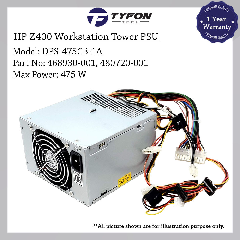 HP Z400 Workstation Tower Power Supply PSU 475W DPS-475CB-1A 468930-001 ...
