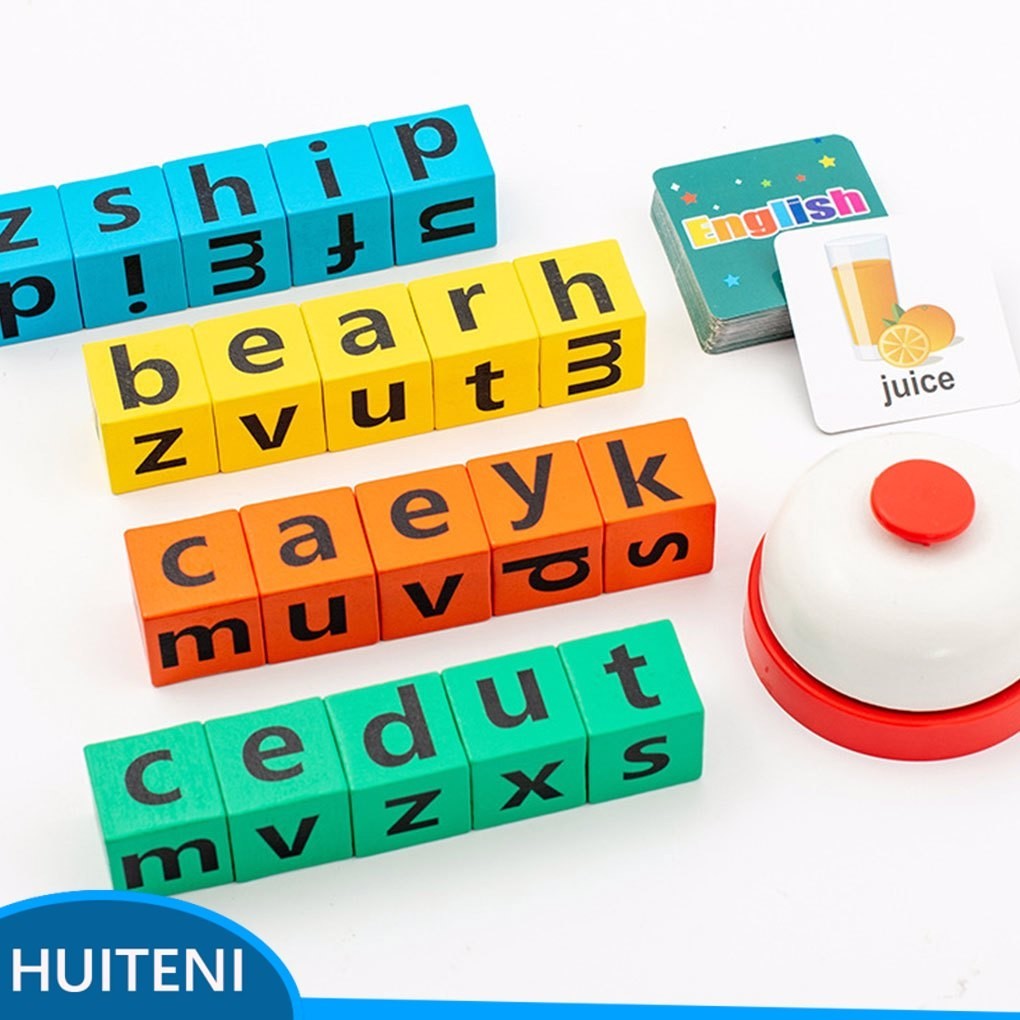Wooden Word Toys Test Hand Speed Early Childhood Education Game Match ...