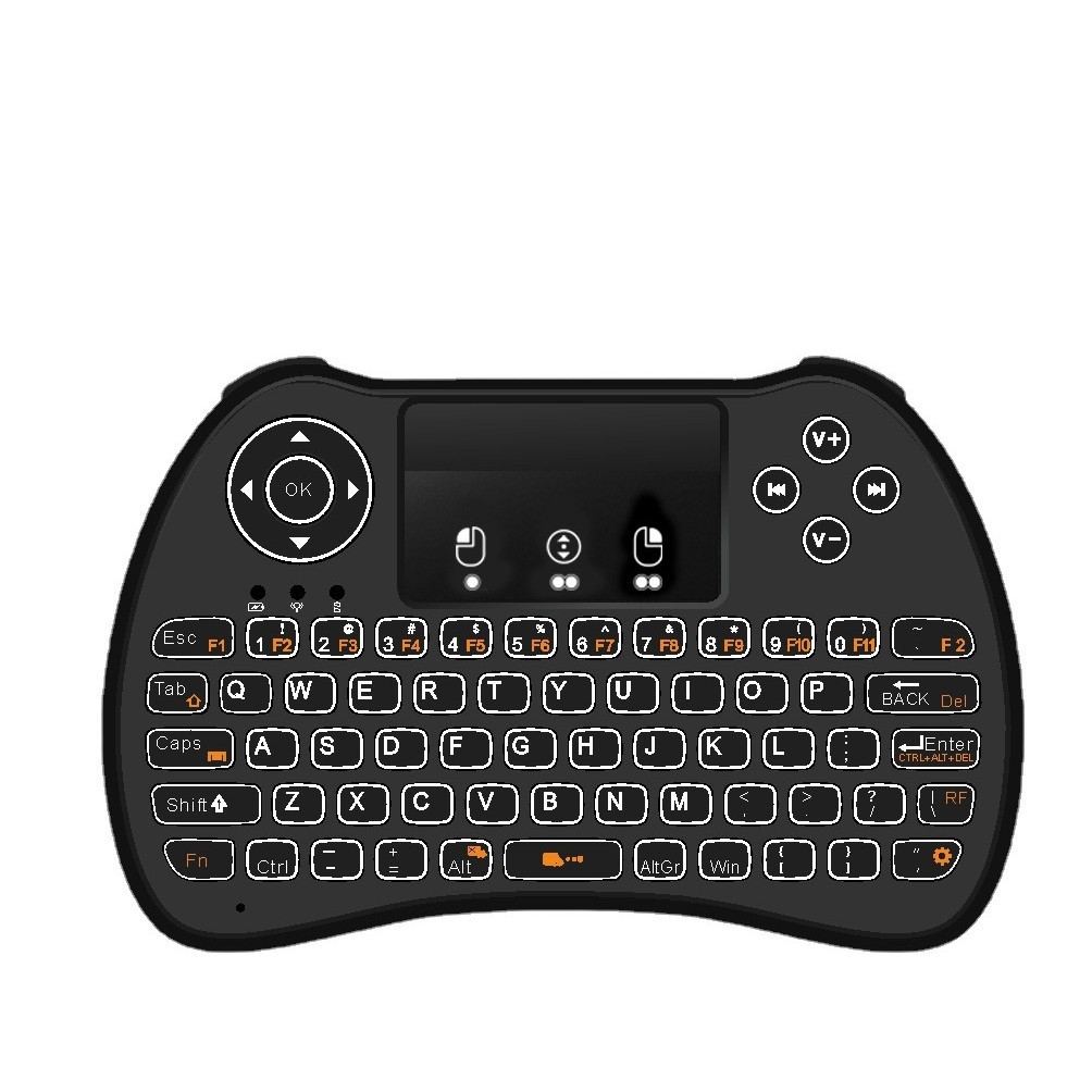 H9 White Light Backlight Mini Keyboard with Luminous Air Mouse USB2.4G ...