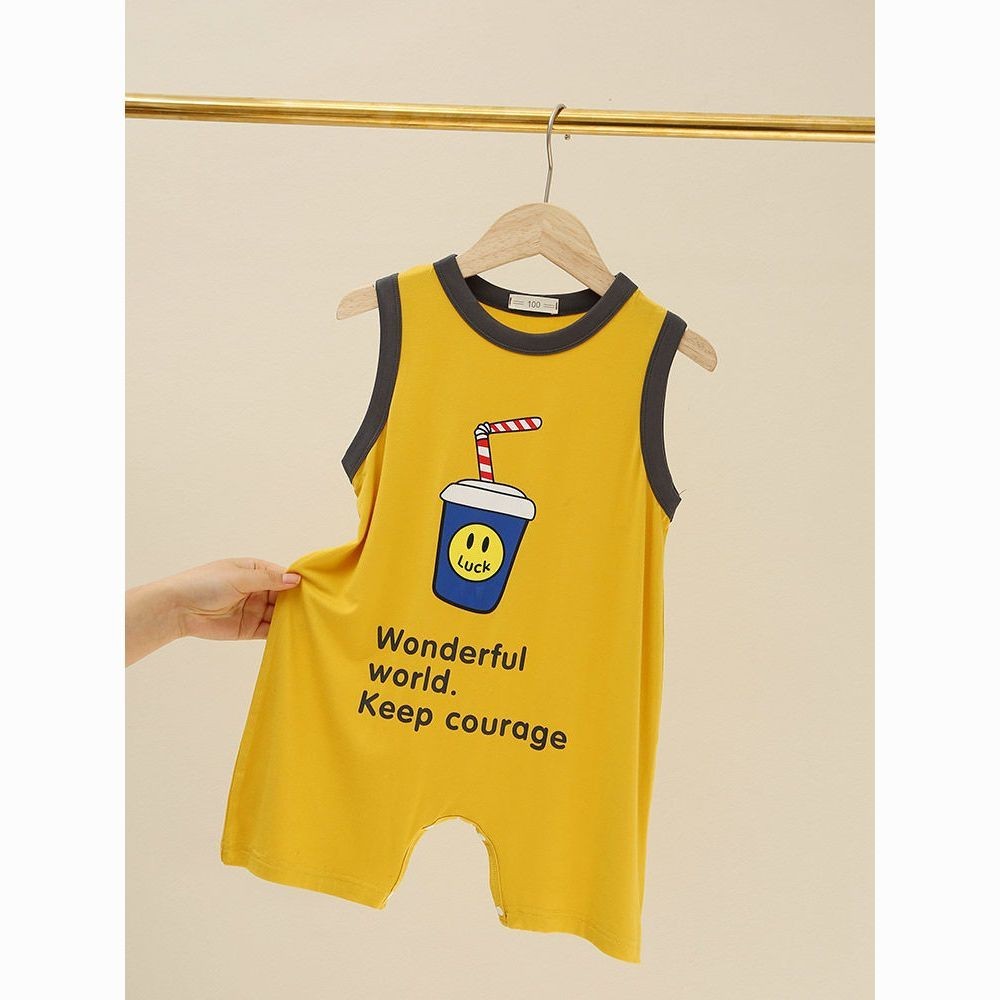 ((Ready Stock) Modal Cotton Children's Pajamas Baby One-Piece Vest 2024 ...