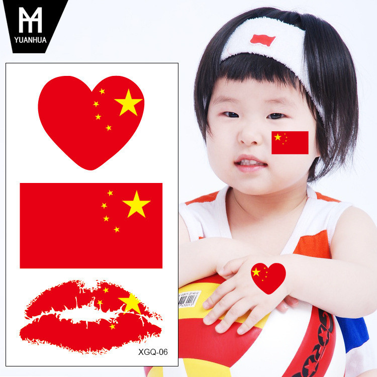 Waterproof tattoo stickers National Day tattoos World Cup flags fans ...