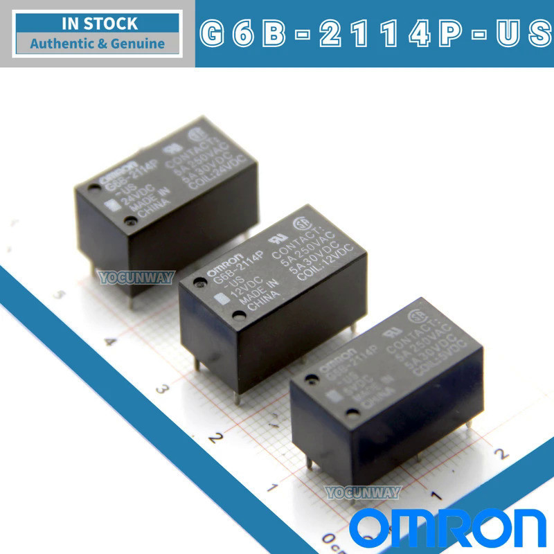 New Authentic Original Japan OMRON PCB Power Relay G6B-1114P 1174P 2214 2114P 2014-US 5 12VDC ...