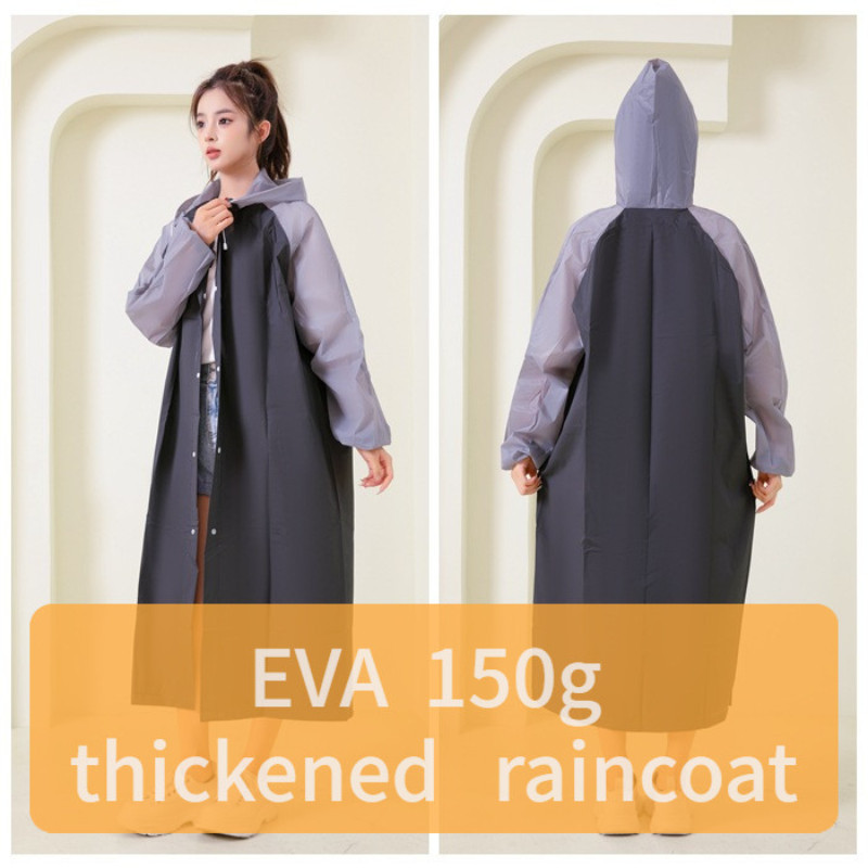 Adult Unisex Men Women EVA Raincoat Color Blocking Waterproof Raincoat ...