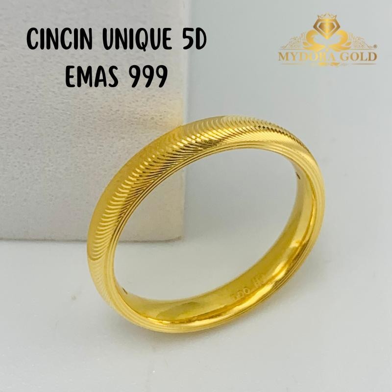 MYDORA Cincin Unique 5D | EMAS 999/24k | Shopee Malaysia