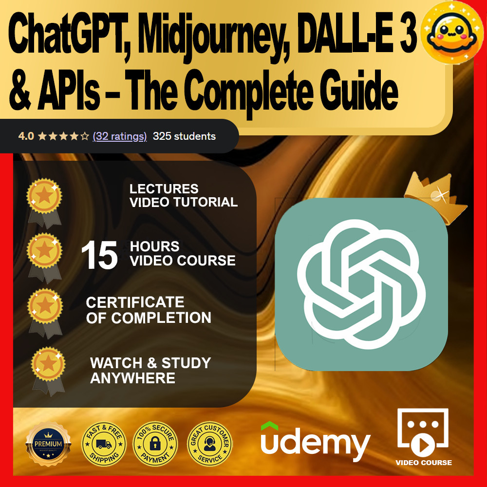 [Video Course] ChatGPT, Midjourney, DALL-E 3 & APIs – The Complete ...