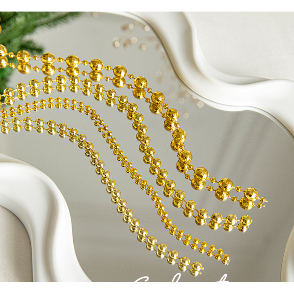 1yard 8mm Christmas Bead Chain Pendant Christmas Tree Decoration Pearl ...
