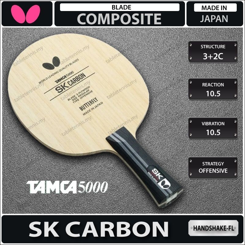 Butterfly SK Carbon Table Tennis Carbon Blade Bat Paddle Racket Ping Pong Handshake-FL Made In ...