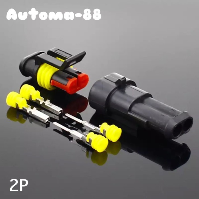 Waterproof 2-pin Cable connector socket Waterproof socket connector 2P ...
