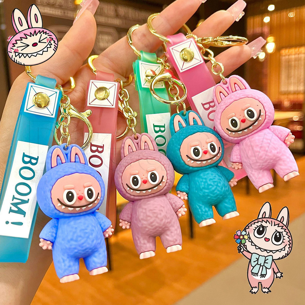 Cartoon Labubu Pendant Doll Keychain - Little Sheep Doll Toy Gift - Bag ...