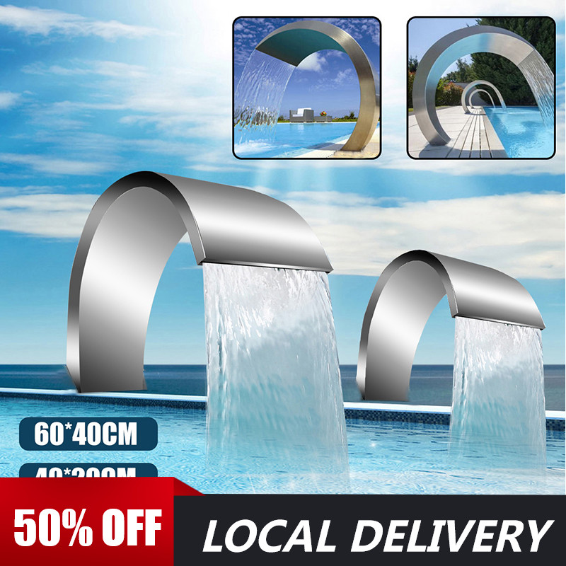 40x20cm/60x30cm Stainless Steel Pool Water Fountain Pond Garden ...