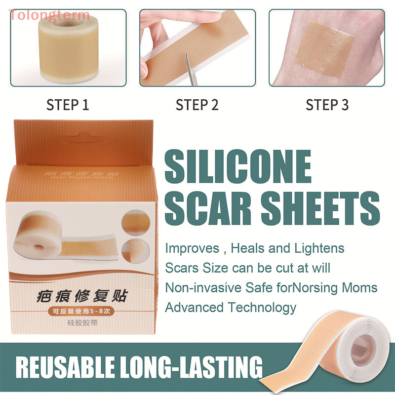 Tolongterm> 1pcs Surgery Scar Removal Silicone Gel Sheet Therapy Patch ...
