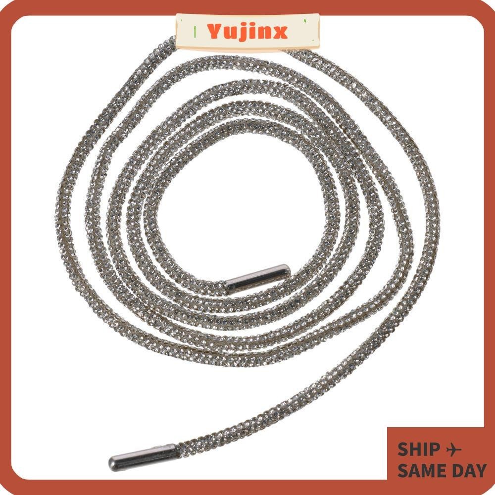 YUJINX Glitter Laces Rhinestone Rope, 120cm White Rhinestone Glitter ...