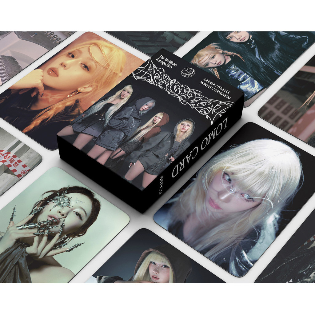 KPOP 55pcs/box Aespa Photocards Armageddon KPOP LOMO Card Collection ...