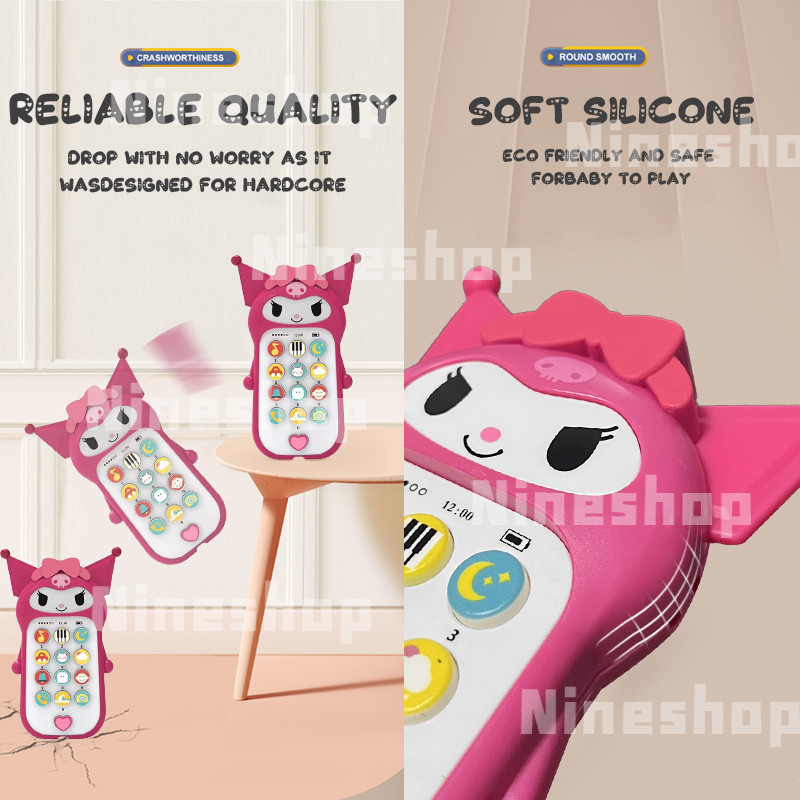 Kuromi Sanrio Music Phone Toys For Kids English Cute Education Learning ...